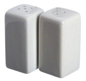 american metalcraft square ceramic salt & pepper shakers (set of 2)