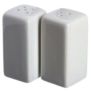 American Metalcraft Square Ceramic Salt & Pepper Shakers (Set of 2)