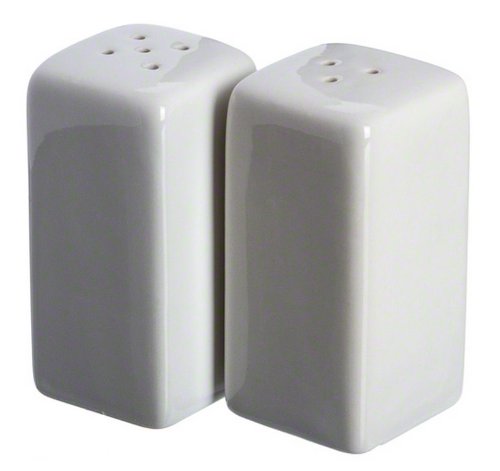 American Metalcraft Square Ceramic Salt & Pepper Shakers (Set of 2)