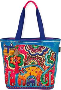 laurel burch bohemian whiskers shoulder tote