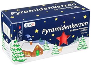 jeka kerzen christmas pyramid carousel candles, medium 14mm – red