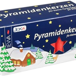 Jeka Kerzen Christmas Pyramid Carousel Candles, Medium 14mm - Red