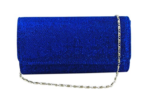 AITING Women's Evening Party Wedding Ball Prom Clutch Wallet Handbag (Royal blue)