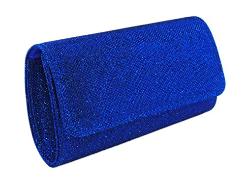 AITING Women's Evening Party Wedding Ball Prom Clutch Wallet Handbag (Royal blue)