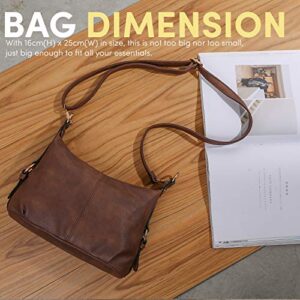 Katloo Small Hobo Handbag for Women Top Handle Crossbody Bag Ladies PU Leather Shoulder Purse Nail Clipper