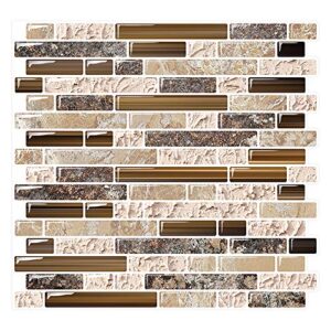 yipscazo peel and stick backsplash tile for kitchen adhesive stick on backsplash laundry bathroom textured vinyl sticker wallpaper smart tile in sandstone (10 sheets 10 inchx10 inch)