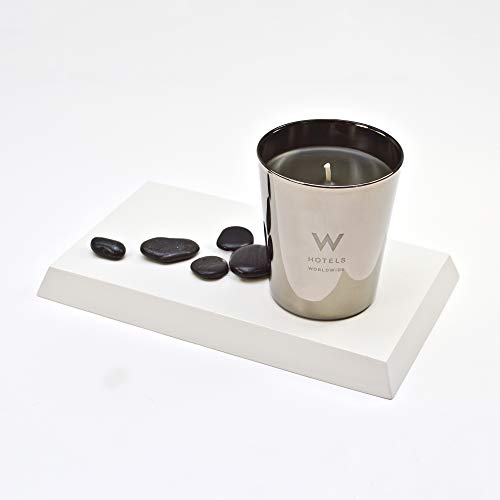 W Hotels Candle - Mirror Glass Candle with Signature Fig, Jasmine, and Sandalwood Scent - 13 oz.