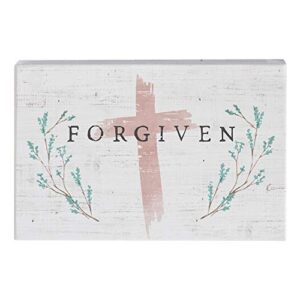 simply said, inc small talk sign 3.5″ x 5.25″ wood block plaque str1287- forgiven