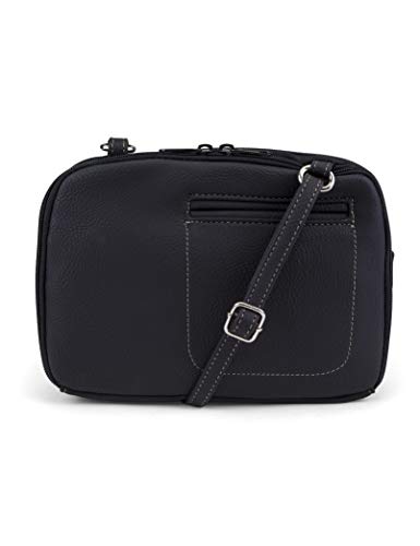 MultiSac womens Zippy Triple Compartment Crossbody Bag Cross Body, Black, One Size US