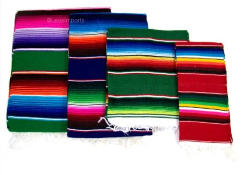 Leos Imports (TM Mexican Sarape Blanket (Xtra-Small 36"x15")