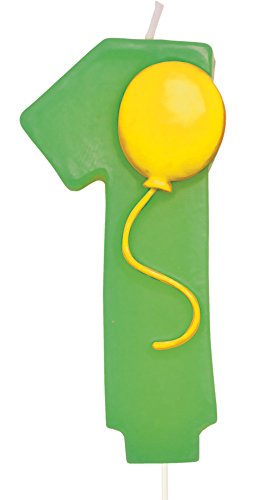 Creative Converting Numerical Balloon Candle, 3", Multicolored