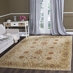 safavieh antiquity collection 7’6″ x 9’6″ grey beige / sage at816b handmade traditional oriental premium wool area rug