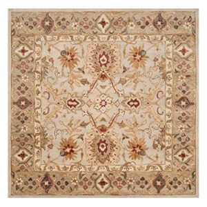 SAFAVIEH Antiquity Collection 7'6" x 9'6" Grey Beige / Sage AT816B Handmade Traditional Oriental Premium Wool Area Rug