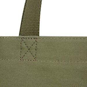 Iswee Canvas Tote Bag with Pockets Shoulder Bag Casual Top Handle Handbag Large Crossbody Bags for Women (Dark Green)