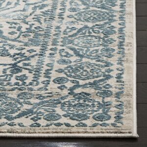 SAFAVIEH Princeton Collection 2' x 8' Blue / Beige PRN714M Vintage Distressed Runner Rug