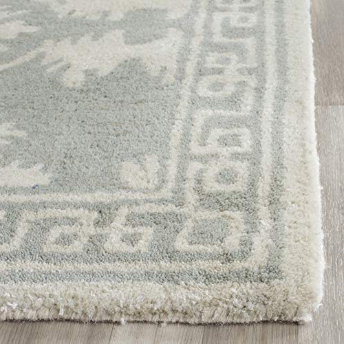 SAFAVIEH Bella Collection 2'3" x 7' Grey/Ivory BEL132B Handmade Premium Wool Runner Rug