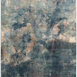 SAFAVIEH Constellation Vintage Collection 8' x 11'2" Light Blue/Multi CNV765 Modern Abstract Viscose Area Rug