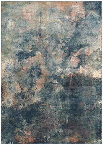 SAFAVIEH Constellation Vintage Collection 8' x 11'2" Light Blue/Multi CNV765 Modern Abstract Viscose Area Rug