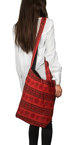 Tribe Azure Hobo Bag OM Symbol Cotton Canvas Large Messenger Handbag Shoulder Comfortable Roomy Fashion