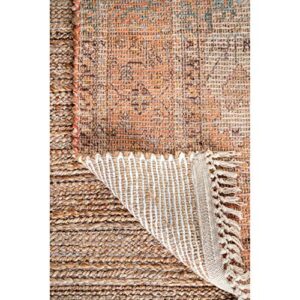 nuLOOM Joanne Flatweave Jute Area Rug, 5' x 8', Multi