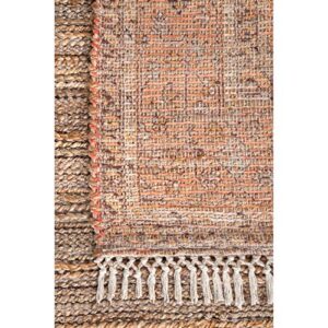 nuLOOM Joanne Flatweave Jute Area Rug, 5' x 8', Multi