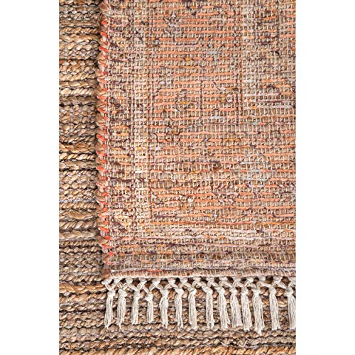 nuLOOM Joanne Flatweave Jute Area Rug, 5' x 8', Multi