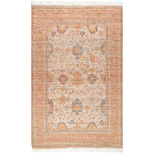 nuLOOM Joanne Flatweave Jute Area Rug, 5' x 8', Multi