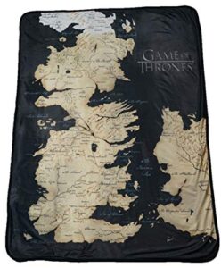 rabbit tanaka game of thrones 46″ x 60″ map of westeros fleece throw blanket