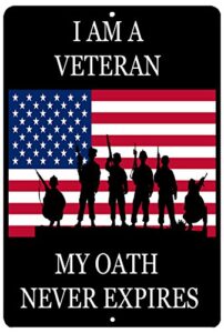 rogue river tactical usa flag veteran oath metal tin sign wall decor man cave bar military