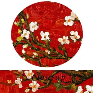 Kreative Arts Canvas Prints Giclee Artwork for Wall Decor Classic Van Gogh Artwork Oil Paintings Reproduction Almond Blossom Canvas Picture Photo Prints on Canvas Art for Wall (Red)