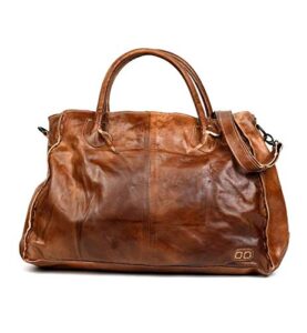 bed|stu women’s rockaway leather bag (tan rustic)