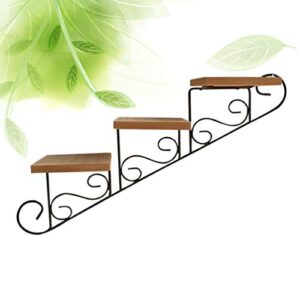 BESPORTBLE Wall Floating Shelves 1PC Staircase Wall Hanging Decor Rural Style Stair Shape Simple Clothing Store Coffee Shop Wall Household Ornament Shelf Mount Metal Shelving Rack