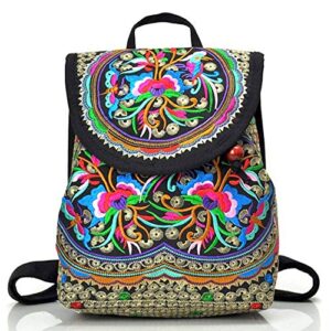 goodhan vintage embroidered women backpack ethnic travel handbag shoulder bag