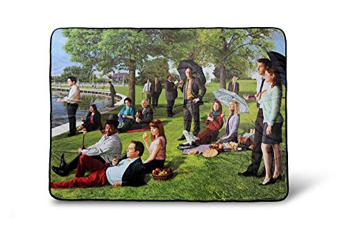 The Office Sunday Afternoon Art Style Fleece Throw Blanket | Official The Office Collectible Blanket | Measures 60 x 45 Inches