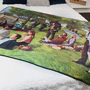 The Office Sunday Afternoon Art Style Fleece Throw Blanket | Official The Office Collectible Blanket | Measures 60 x 45 Inches