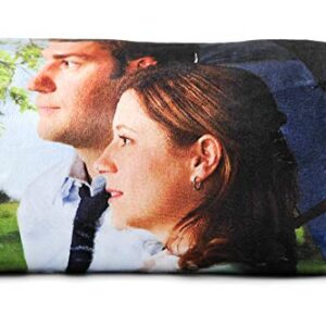 The Office Sunday Afternoon Art Style Fleece Throw Blanket | Official The Office Collectible Blanket | Measures 60 x 45 Inches