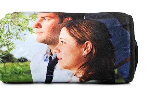 The Office Sunday Afternoon Art Style Fleece Throw Blanket | Official The Office Collectible Blanket | Measures 60 x 45 Inches