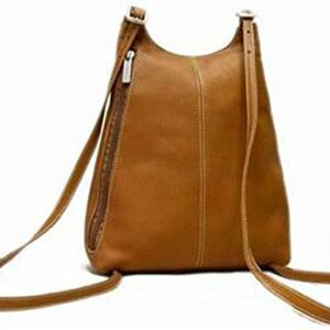 Le Donne Leather Women’s Slim Sling Backpack – Premium Full-Grain Colombian Vaquetta Leather Backpack, 12" x 4" x 9", Tan