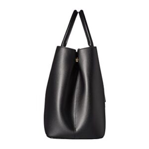 Lauren Ralph Lauren Dryden Marcy Leather Tote (Black/Red)