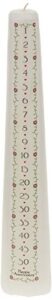 celebration candles wedding unity 15-inch 1 to 50 year numbered countdown anniversary candle, white