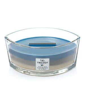 Woodwick Ellipse Scented Candle, Nautical Escape Trilogy, 16oz | Up to 50 Hours Burn Time