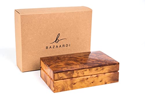 BAZAARDI Hand Carved Wooden Multipurpose Keepsake Jewelry Decorative Art Box Storage Organizer (Large wood Box,Antique) (LARGE)