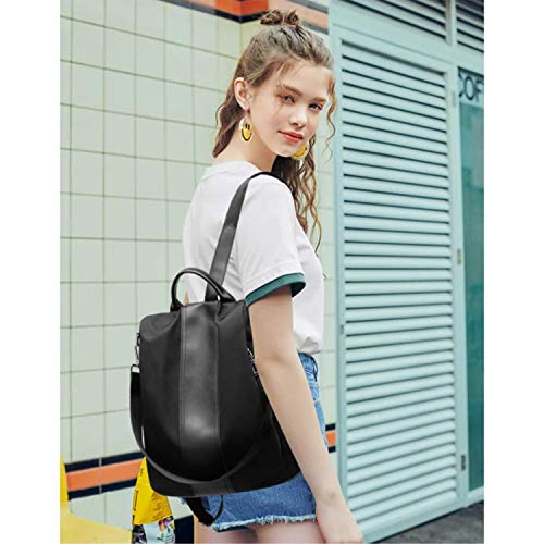 YALUXE Backpack for Women Waterproof Anti-theft Rucksack Purse Shoulder Bag Schoolbag Lightweight Genuine Leather Nylon