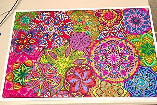 Stuff2Color Giant Coloring Poster Mandala Madness for Kids and Adults - Great for Family Time, Girls, Boys, Arts and Crafts, Adults, Care Facilities, Schools and Group Activities (1 Pack)