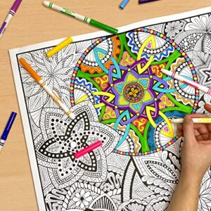 Stuff2Color Giant Coloring Poster Mandala Madness for Kids and Adults - Great for Family Time, Girls, Boys, Arts and Crafts, Adults, Care Facilities, Schools and Group Activities (1 Pack)