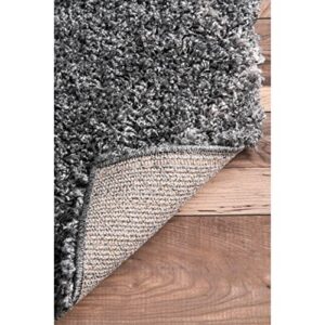 nuLOOM Trellis Cozy Soft & Plush Shag Area Rug, 6' 7" x 9', Grey