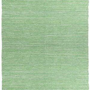 Complex Chenille Flat Weave Rug, 4-Feet by 6-Feet, Green