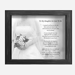 "Daughter-in-Law to Be- What You Mean To Me"- 10 x 8" Wall Art-Ready to Frame. Heartfelt Gift Saying Welcome To Our Family. Perfect Keepsake Wedding Gift for Any In-Law's & Brides-Room to Sign.