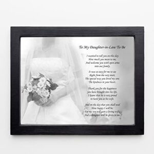 "Daughter-in-Law to Be- What You Mean To Me"- 10 x 8" Wall Art-Ready to Frame. Heartfelt Gift Saying Welcome To Our Family. Perfect Keepsake Wedding Gift for Any In-Law's & Brides-Room to Sign.