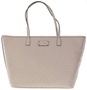 kate spade new york penn place margareta embossed leather shopper tote (pebble)